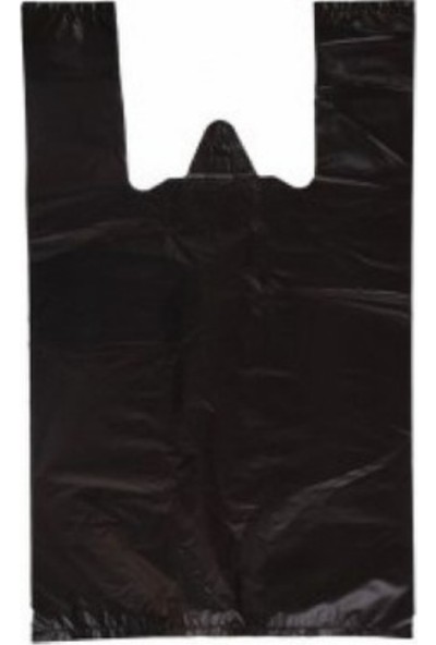 Siyah Kalın Atlet Taşıma Poşeti 55 x 110 Hantal Boy 1 kg
