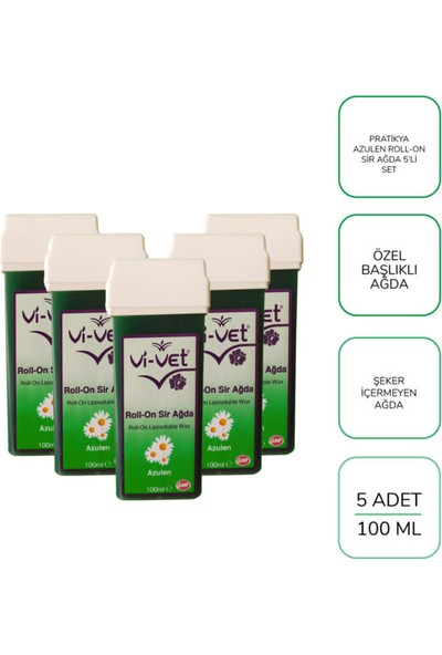 Vi-Vet Azulen Roll-On Sir Ağda 5’li Set Vi-Vet Azulen Roll-On Sir Ağda 5’li Set