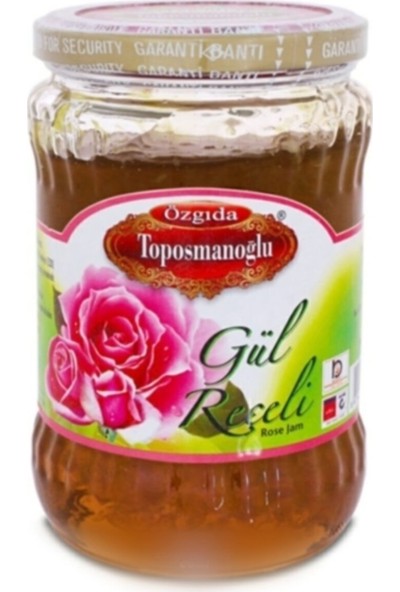 Toposmanoğlu Doğal Gül Reçeli Cam Kavanoz 700 gr