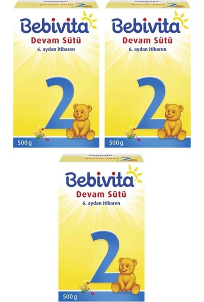 Bebivita Bebek Sütü 500 gr No:2 3'lü Set Bebivita Bebek Sütü 500 gr No:2 3'lü Set