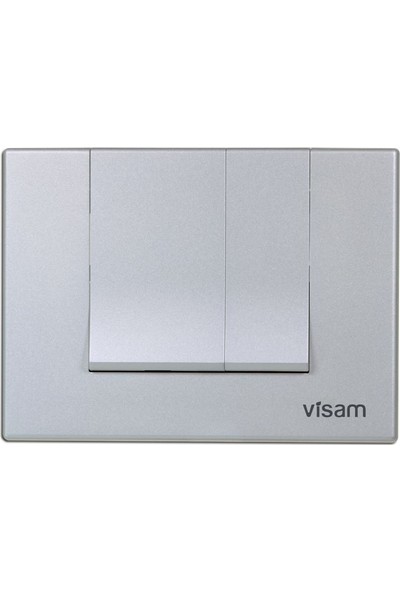 Visam Alinda İki Kademeli Mat Krom Kumanda Paneli Visam Alinda İki Kademeli Mat Krom Kumanda Paneli