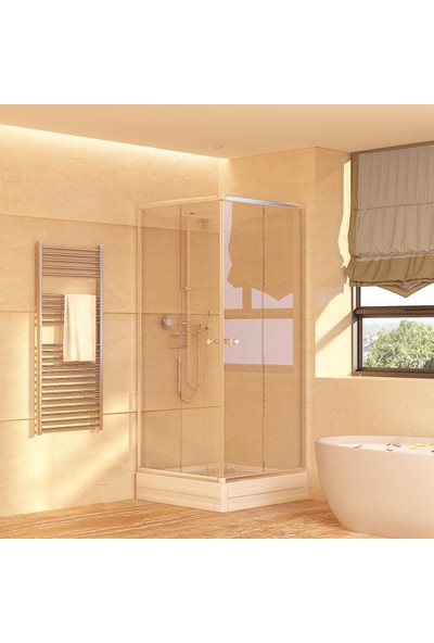 Sanica Orbit Set Cam Duşakabin & Tekne Kare 5 mm Şeffaf 80 x 80 Sanica Orbit Set Cam Duşakabin & Tekne Kare 5 mm Şeffaf 80 x 80