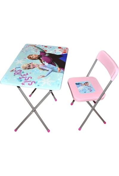 Vardem Frozen Çocuk Oyuncak Ders Çalışma Masası ve Sandalyesi