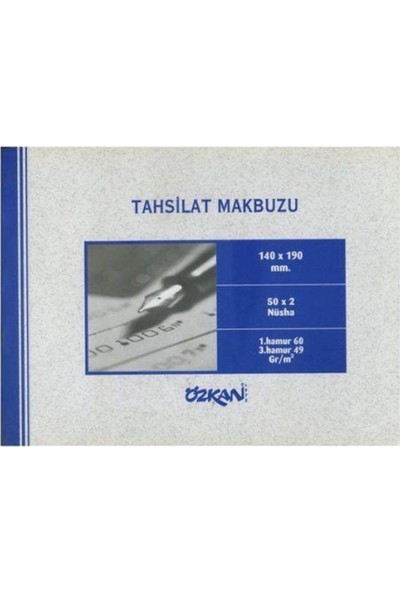 Özkan Tahsilat Makbuzu Otokopili 50X2 140 x 190 mm Özkan Tahsilat Makbuzu Otokopili 50X2 140 x 190 mm