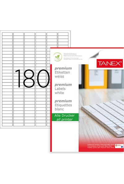 Tanex TW-2060 Sevkiyat ve Lojistik Etiketi 30 mm x 9 mm Tanex TW-2060 Sevkiyat ve Lojistik Etiketi 30 mm x 9 mm
