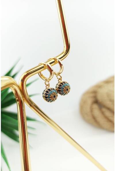 ÇLK Accessories Nazar Boncuklu Halka Küpe