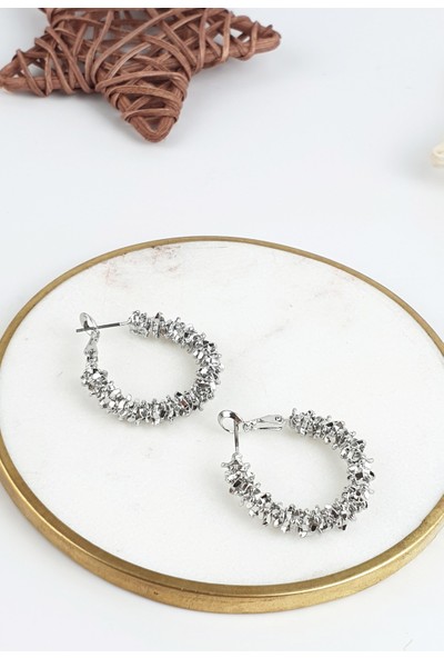 ÇLK Accessories Kabartma Halka Küpe