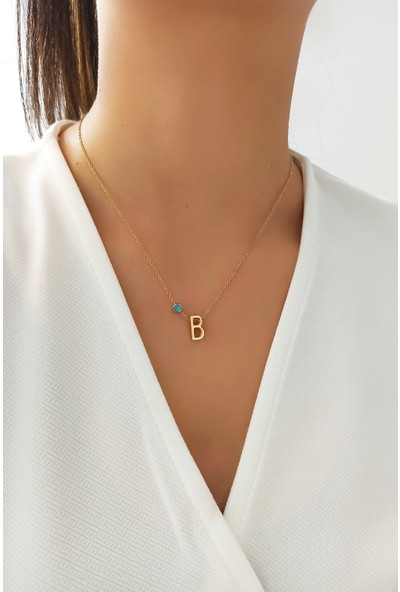 ÇLK Accessories Çelik B Harf Kolye