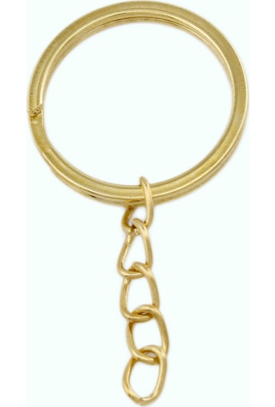 Tahtakale Toptancısı Anahtarlık Halkası Zincirli 5 cm (50 Adet) Gold Tahtakale Toptancısı Anahtarlık Halkası Zincirli 5 cm (50 Adet) Gold