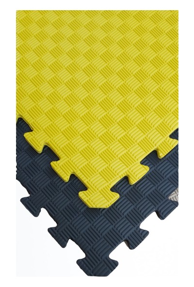 Sportif Sarı-Siyah Tatami Yer Minderi Iyi Kalite 100X100CMX26MM