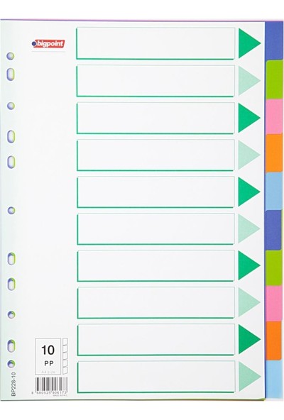 Bigpoint Pp Seperatör 10 Renkli Bigpoint Pp Seperatör 10 Renkli