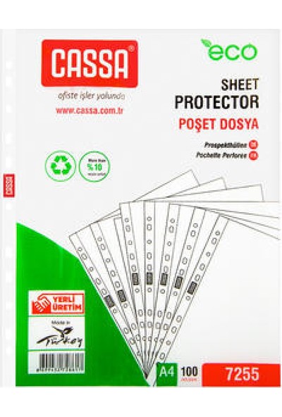 Cassa Eco Poşet Dosya 100'lü