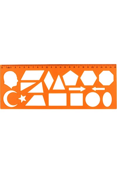 Hatas Geometrik Şekiller Şablonu 25CM 02285