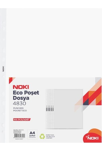 Noki Eco A4 Poşet Dosya 100 Adet