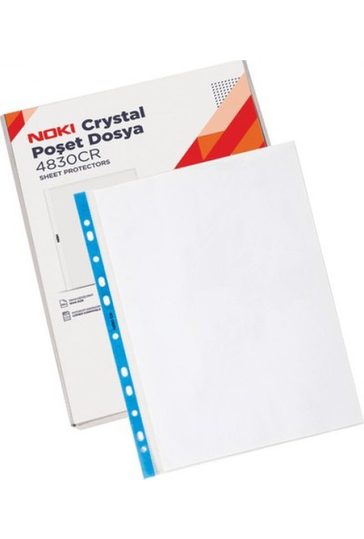 Noki Mavi Şeritli Kristal Poşet Dosya 100 Adet Noki Mavi Şeritli Kristal Poşet Dosya 100 Adet