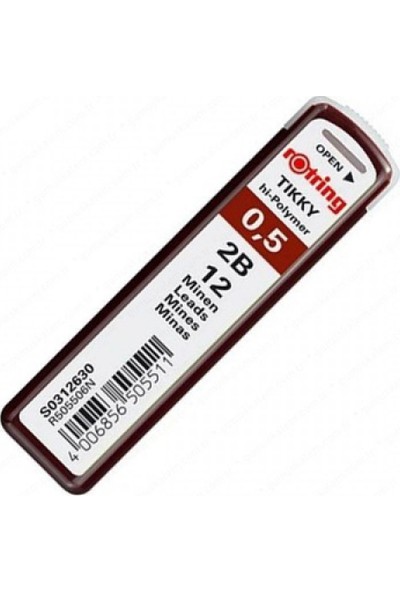 Rotring Tikky 2b 0.5 Min Uç 10'lu Kutu Rotring Tikky 2b 0.5 Min Uç 10'lu Kutu
