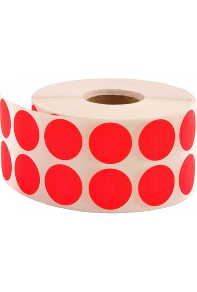 Tanex Kırmızı 20 mm Renkli Nokta Etiketi 2500'lü Rulo Tanex Kırmızı 20 mm Renkli Nokta Etiketi 2500'lü Rulo
