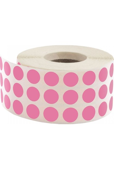 Tanex Pembe 10 mm Renkli Nokta Etiketi 5000'li Rulo Tanex Pembe 10 mm Renkli Nokta Etiketi 5000'li Rulo