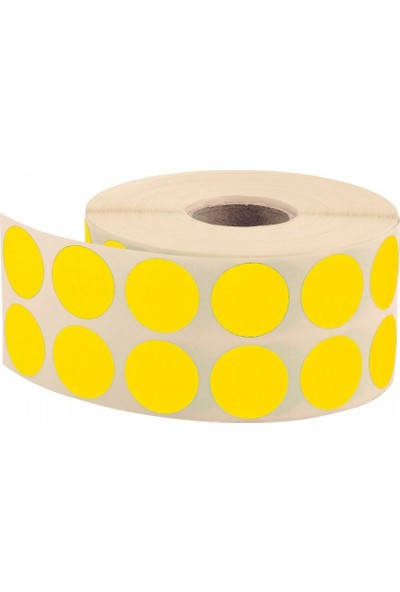 Tanex Sarı 20 mm Renkli Nokta Etiketi 2500'lü Rulo Tanex Sarı 20 mm Renkli Nokta Etiketi 2500'lü Rulo