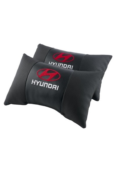 Macha Hyundaı Deri Nakışlı Oto Başlık Boyun Yastığı İki Adet Macha Hyundaı Deri Nakışlı Oto Başlık Boyun Yastığı İki Adet