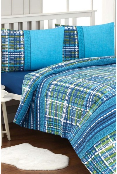 Özdilek Çift Kişilik Pike Takımı Tweed Turkuaz