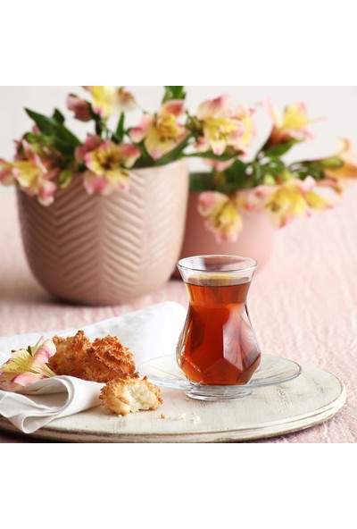 Lav Alya Çay Seti 12 Parça Modern Tasarım Çay Seti