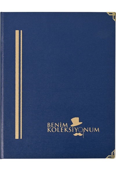 Benim Koleksiyonum Pul Defteri Albümü 6 Yaprak 12 Sayfa Beyaz Zemin Kapak Lacivert Benim Koleksiyonum Pul Defteri Albümü 6 Yaprak 12 Sayfa Beyaz Zemin Kapak Lacivert