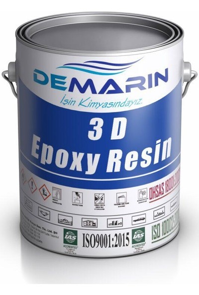 Demarin Ultra Şeffaf Epoksi ReçineParlaktasarım Amaçlı Anti Sararma Yüksek Mekanik Dayanım Epoksi Hardener 3 kg Demarin Ultra Şeffaf Epoksi ReçineParlaktasarım Amaçlı Anti Sararma Yüksek Mekanik Dayanım Epoksi Hardener 3 kg