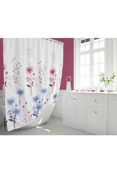 Zethome Tropik Banyo Duş Perdesi 8747 Çift Kanat 2 x 120 x 200