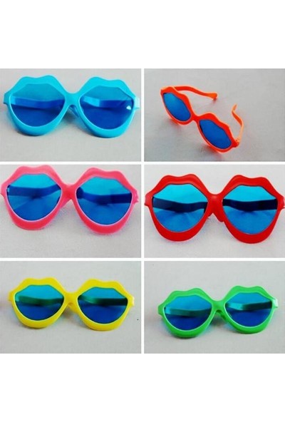 Samur Büyük Dudak Parti Gözlüğü Karışık 12 Adet