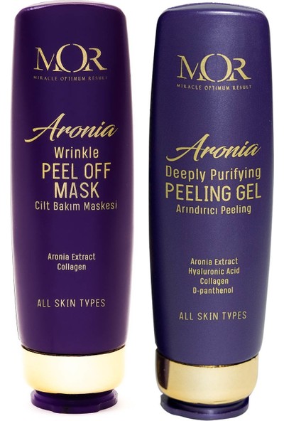 MOR Soyulabilir Maske + Parlatıcı ve Onarıcı Peeling Cilt Bakım Seti MOR Soyulabilir Maske + Parlatıcı ve Onarıcı Peeling Cilt Bakım Seti