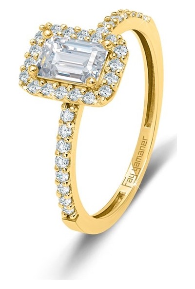 Özel Tasarım Altın Baget Yüzük