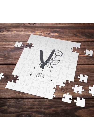 E-Hediyeci Kişiye Özel V Harfi Tasarımlı Puzzle E-Hediyeci Kişiye Özel V Harfi Tasarımlı Puzzle