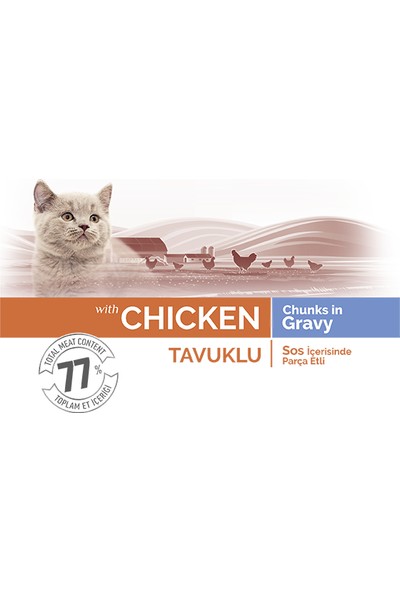 Bonacibo Soslu Tavuklu Pouch Yavru Kedi Yaş Maması 85 gr x 12 Adet Bonacibo Soslu Tavuklu Pouch Yavru Kedi Yaş Maması 85 gr x 12 Adet