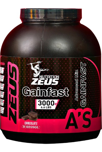 Zeus Nutrition Gainfast 3000 gr (Çilekli) Zeus Nutrition Gainfast 3000 gr (Çilekli)