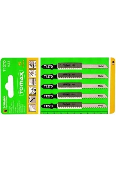 Tomax Dekupaj Dekopaj Testere Bıçağı Ağzı Alüminyum T127/D 5 Li Tomax Dekupaj Dekopaj Testere Bıçağı Ağzı Alüminyum T127/D 5 Li