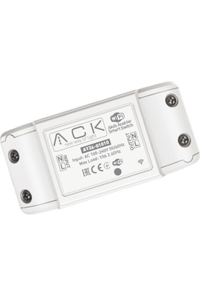 Ack Akıllı Ev Anahtarı Wi-Fi Smart Switch AY26-01010 Ack Akıllı Ev Anahtarı Wi-Fi Smart Switch AY26-01010