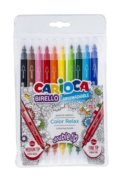 Carioca Birello Jumbo Standart Süper Yıkanabilir Keçeli Boya Kalemi 10'lu Carioca Birello Jumbo Standart Süper Yıkanabilir Keçeli Boya Kalemi 10'lu