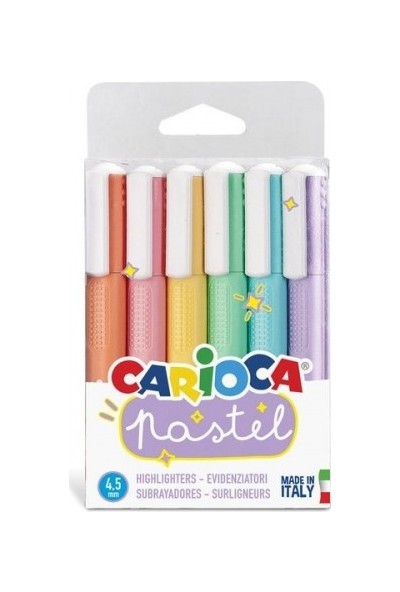 Carioca Pastel Renkler İşaretleme Kalemi 6'lı Carioca Pastel Renkler İşaretleme Kalemi 6'lı