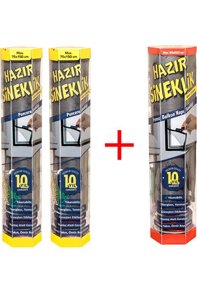 Hazır Sineklik 2 Pencere + 1 Kapı | 3 Lü Paket Hazır Sineklik 2 Pencere + 1 Kapı | 3 Lü Paket