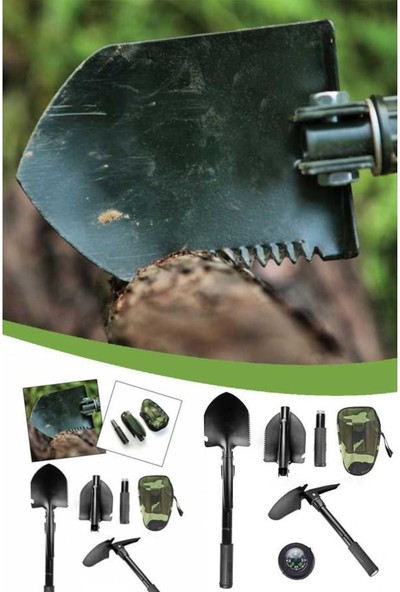 Pembe Karınca Katlanabilir Pusulalı Kamp Küreği