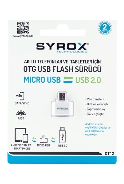Syrox USB Den Micro Dönüştürücü / Otg SYX-DT12
