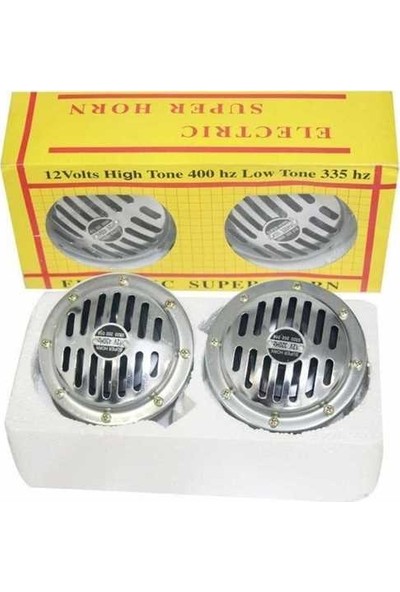 Carub Süpertone Korna 12V Krom Küçük KAFA(13CM) Ince-Kalın Carub Süpertone Korna 12V Krom Küçük KAFA(13CM) Ince-Kalın