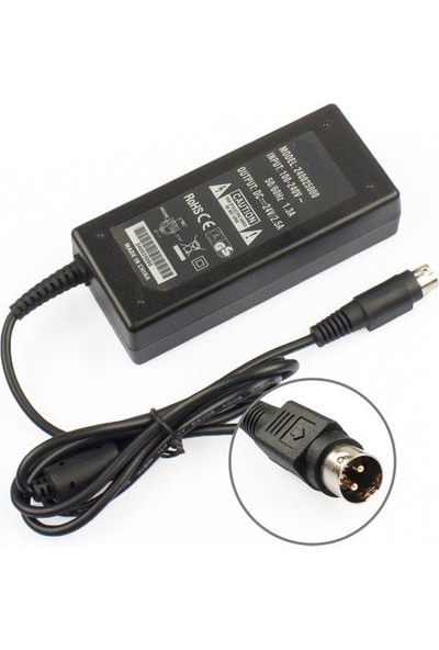 Powermaster 24 Volt 3 Amper 3 Pinli Termal Yazıcı Adaptörü Powermaster 24 Volt 3 Amper 3 Pinli Termal Yazıcı Adaptörü