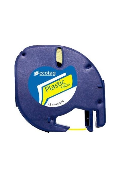 Dymo 91202 Letratag Şerit Plastik 12 mm x 4 mt Sarı