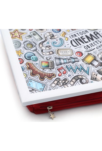 Yedi Home & Decor Concept Keyif Tepsisi_Cinema Red Yedi Home & Decor Concept Keyif Tepsisi_Cinema Red