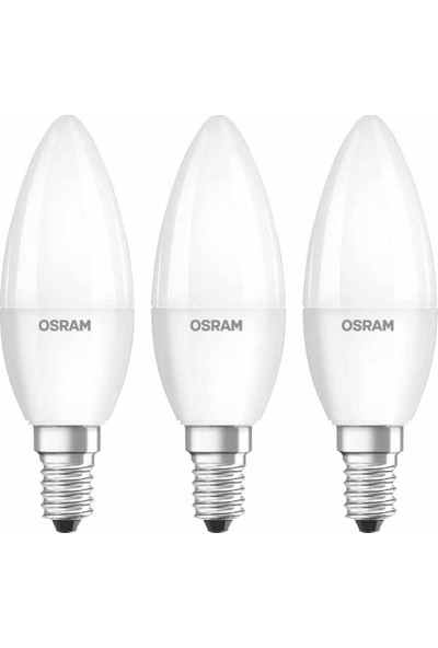 Osram LED Value 7W 806 Lümen E14 Mum Beyaz Işık Ampul 3 Lü Paket Osram LED Value 7W 806 Lümen E14 Mum Beyaz Işık Ampul 3 Lü Paket