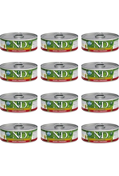 N&D Tavuklu ve Narlı Yavru Kedi Konservesi 80 gr 12'li
