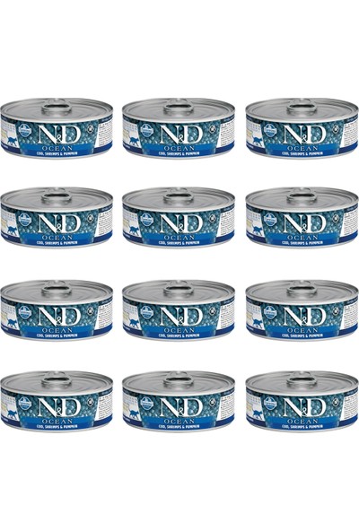 N&D Morina Balıklı Karidesli Yavru Kedi Konservesi 80 gr 12'li N&D Morina Balıklı Karidesli Yavru Kedi Konservesi 80 gr 12'li