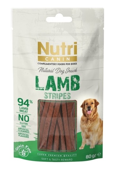 Nutri Canin Lamb Stripes Snack Köpek Ödülü 80 gr Nutri Canin Lamb Stripes Snack Köpek Ödülü 80 gr